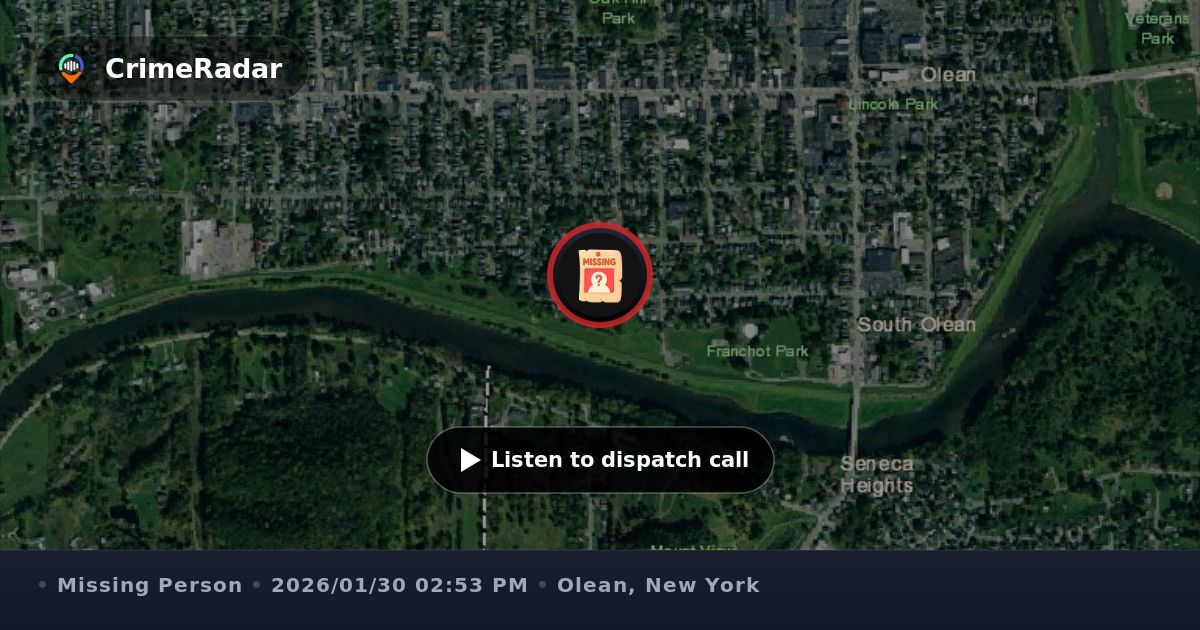 Police issue alert for missing teen in Olean, Olean NY | CrimeRadar