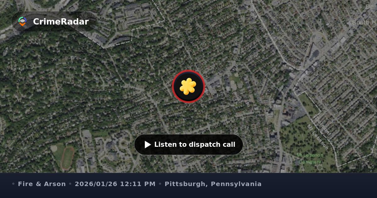 Possible basement fire on Marlin Drive, Pittsburgh PA | CrimeRadar