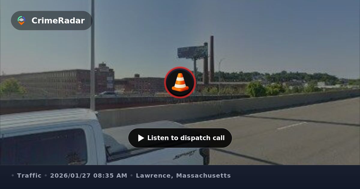 Crash slows traffic on I-495 near Lawrence, Lawrence MA | CrimeRadar