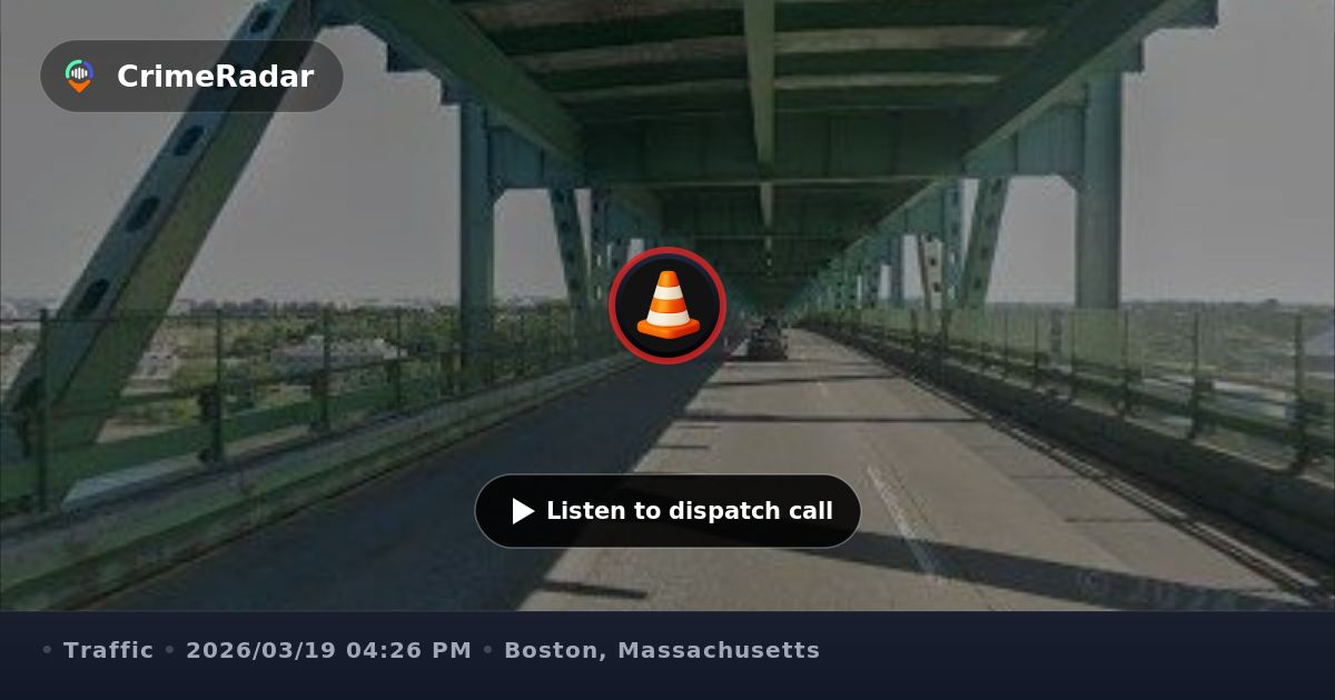 Property damage crash on Tobin Bridge overpass, Boston MA | CrimeRadar