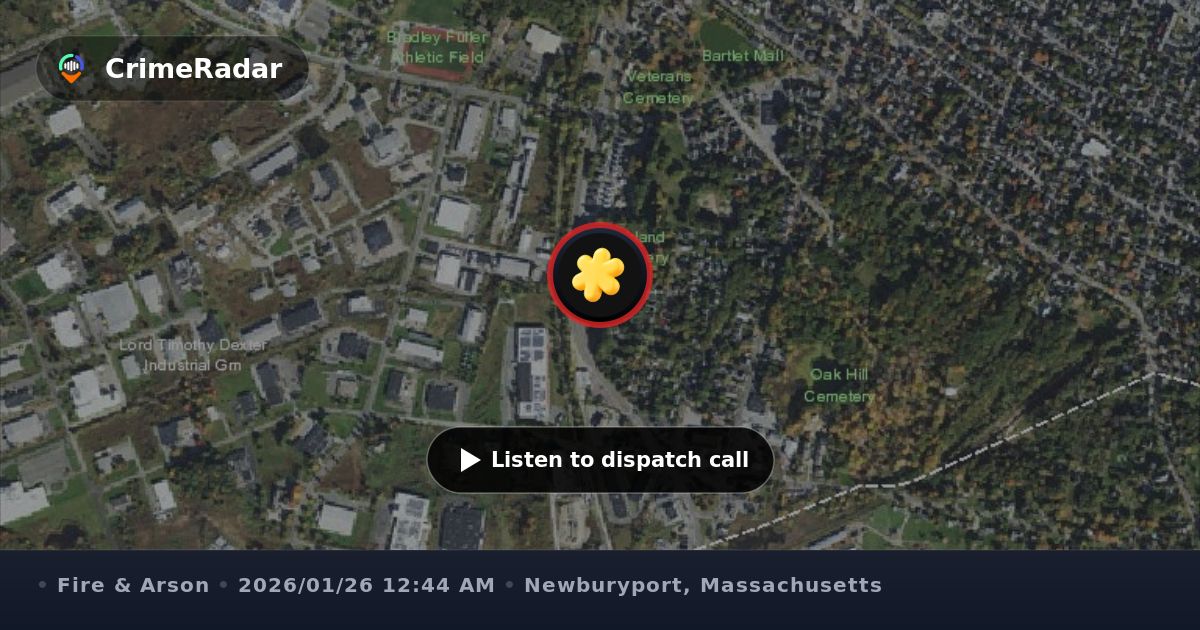 Fire crews handle gas odor near Parker St, Newburyport MA | CrimeRadar