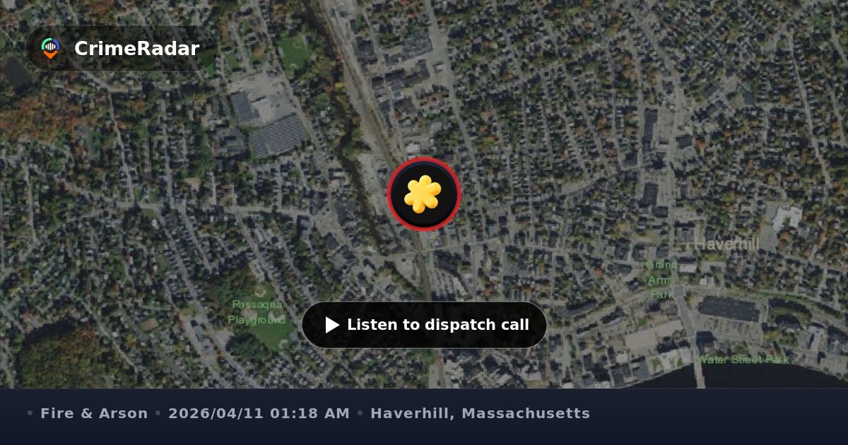 Fire alarm sounding at Halstead Apartments unit, Haverhill MA | CrimeRadar