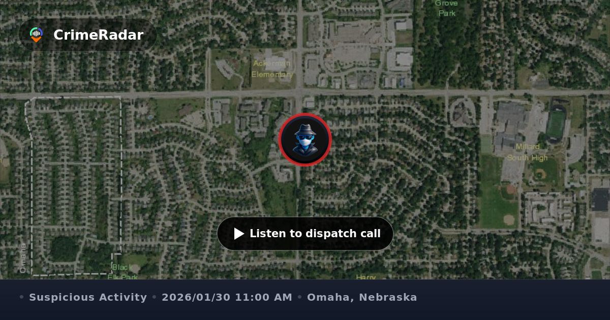 Officer checks unattended vehicle at Omaha complex, Omaha NE | CrimeRadar