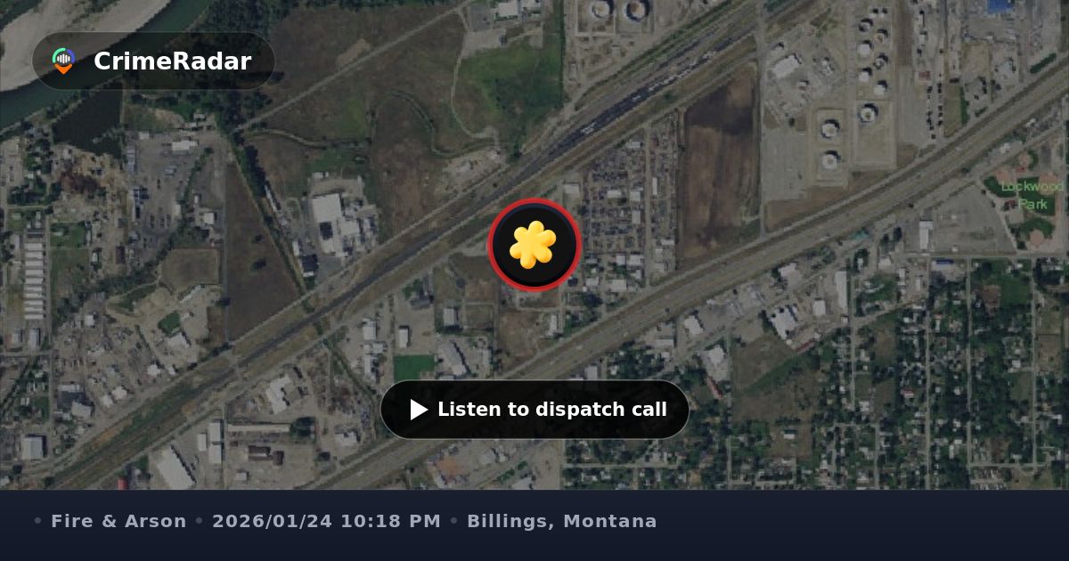 Possible backyard fire near Old Hardin Rd, Billings MT | CrimeRadar