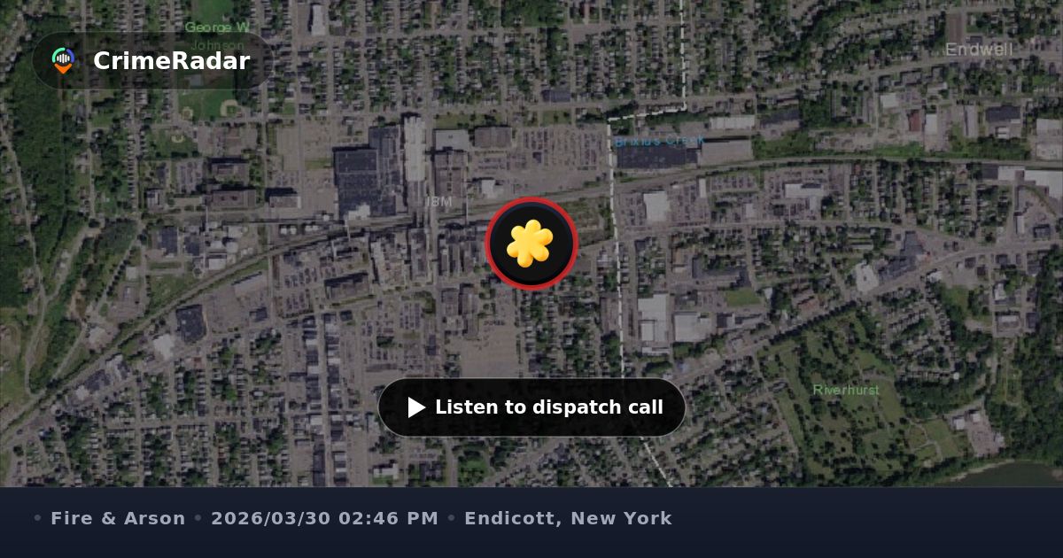 Light smoke reported under bridge in Endicott, Endicott NY | CrimeRadar