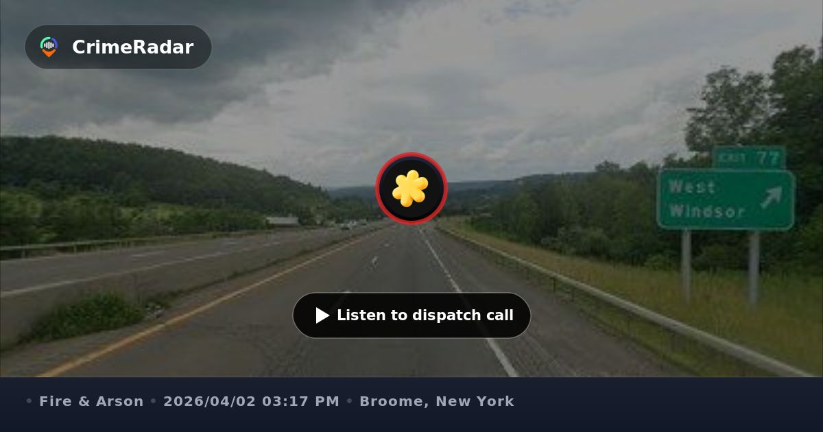 Car engine fire on Route 17 West near exit 72, Broome County NY ...