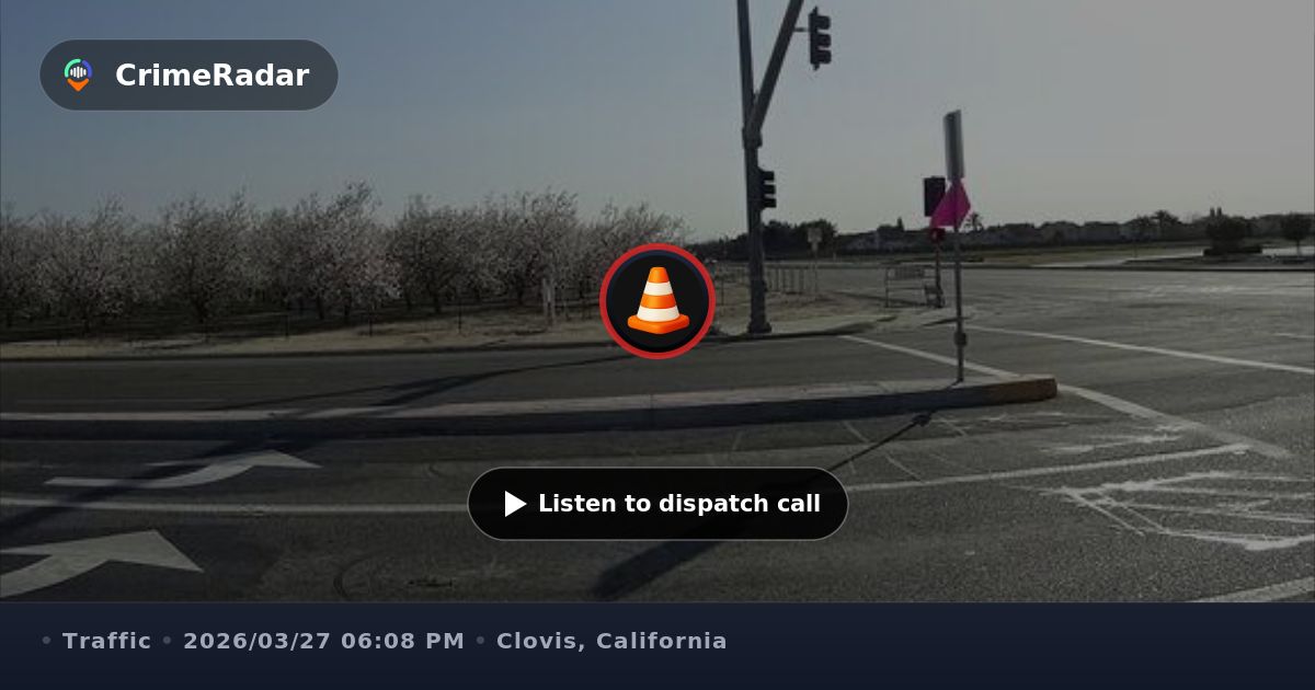 Non-injury two-car crash at Willow and Shepherd, Clovis CA | CrimeRadar
