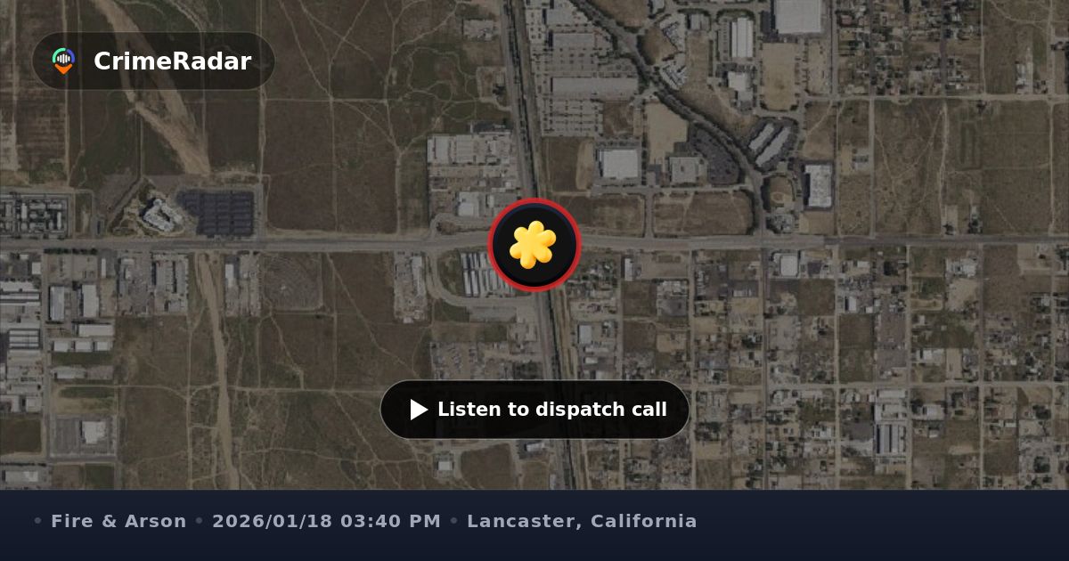 Possible trash fire near Enterprise Parkway, Lancaster CA | CrimeRadar
