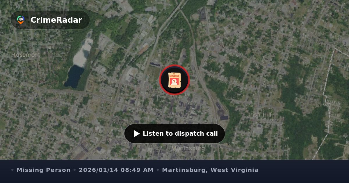 Officers contacted about juvenile leaving home, Martinsburg WV | CrimeRadar