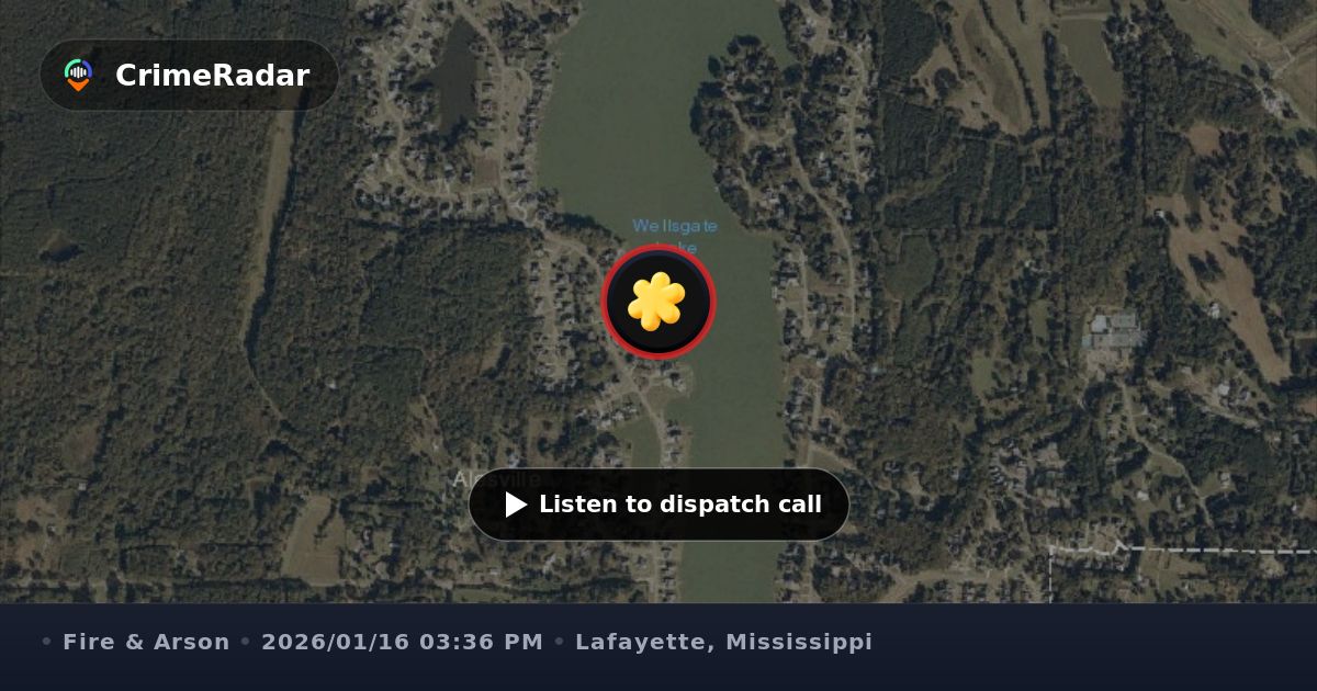Fire alarm triggers response on County Road, Lafayette County MS ...