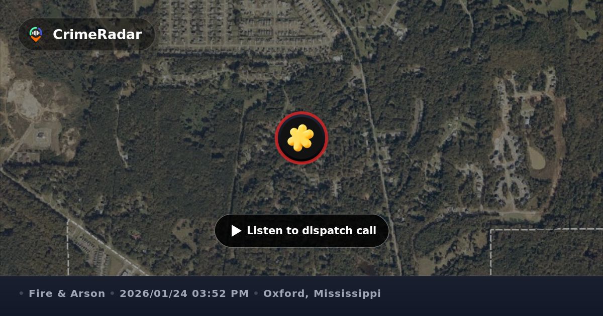 Large fire reported near Crawford Circle, Oxford MS | CrimeRadar
