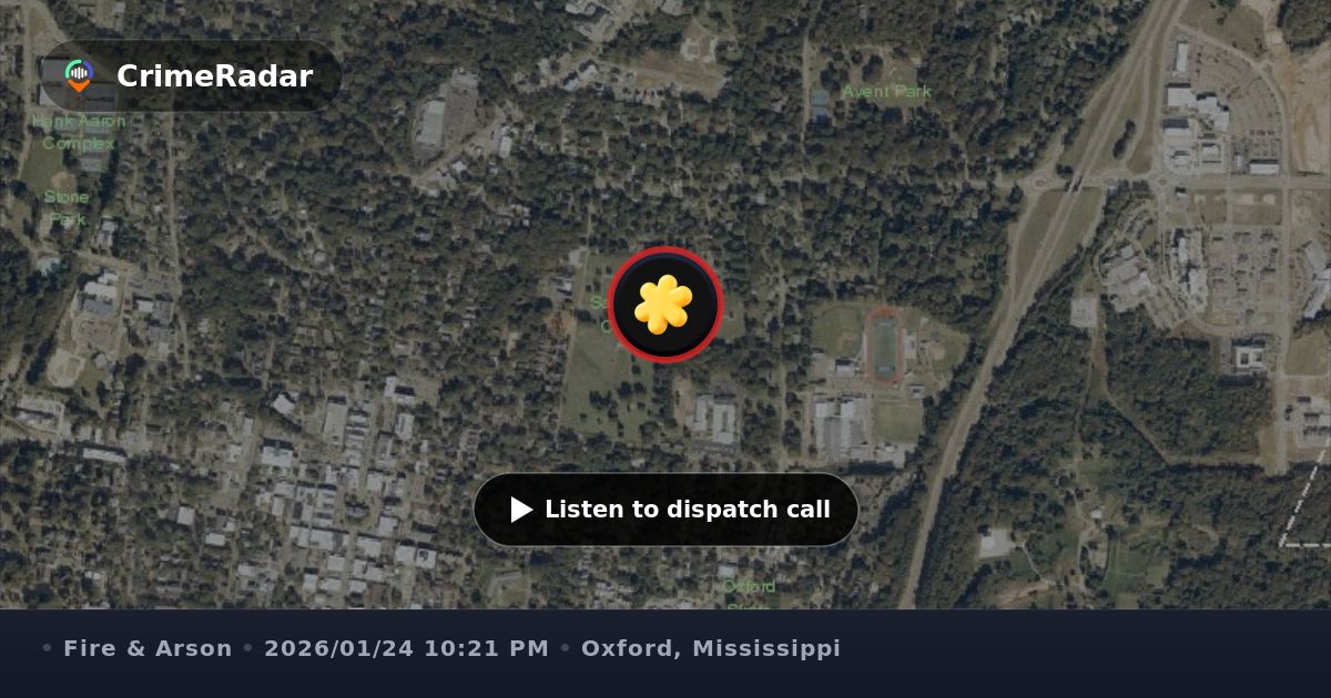 Fire crew checks possible blaze near Bramlett Blvd, Oxford MS | CrimeRadar