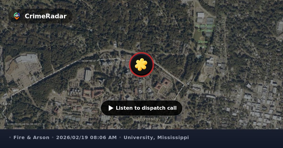 Fire alarm reported at Shoemaker Hall, University MS | CrimeRadar