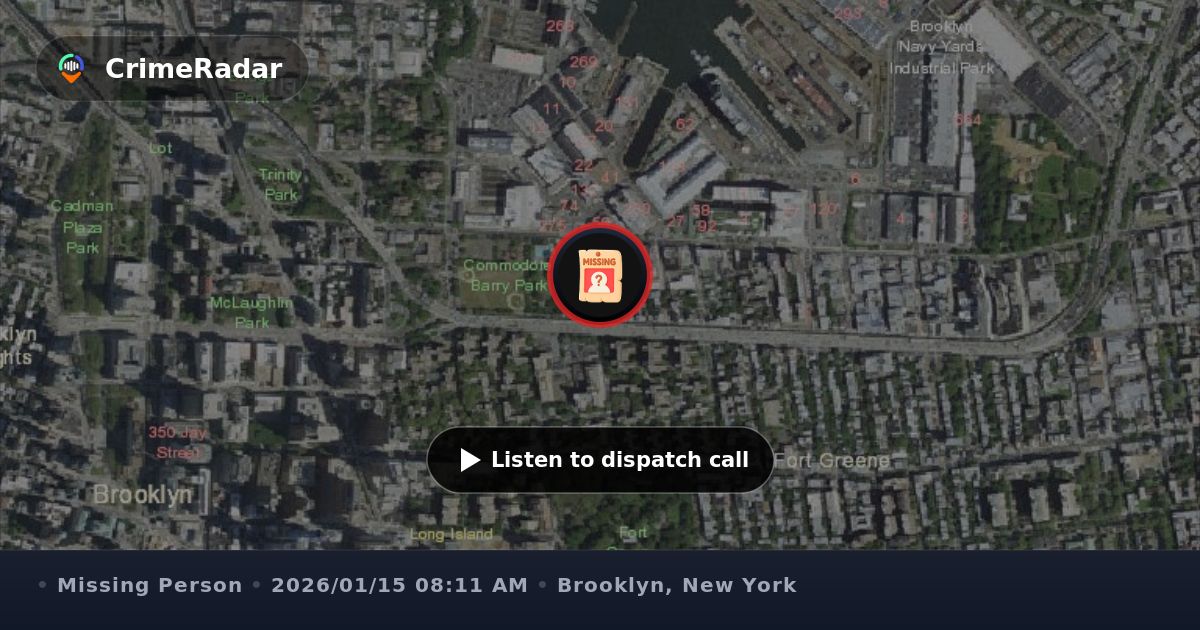 Search for missing person near Monument Walk, Brooklyn NY | CrimeRadar