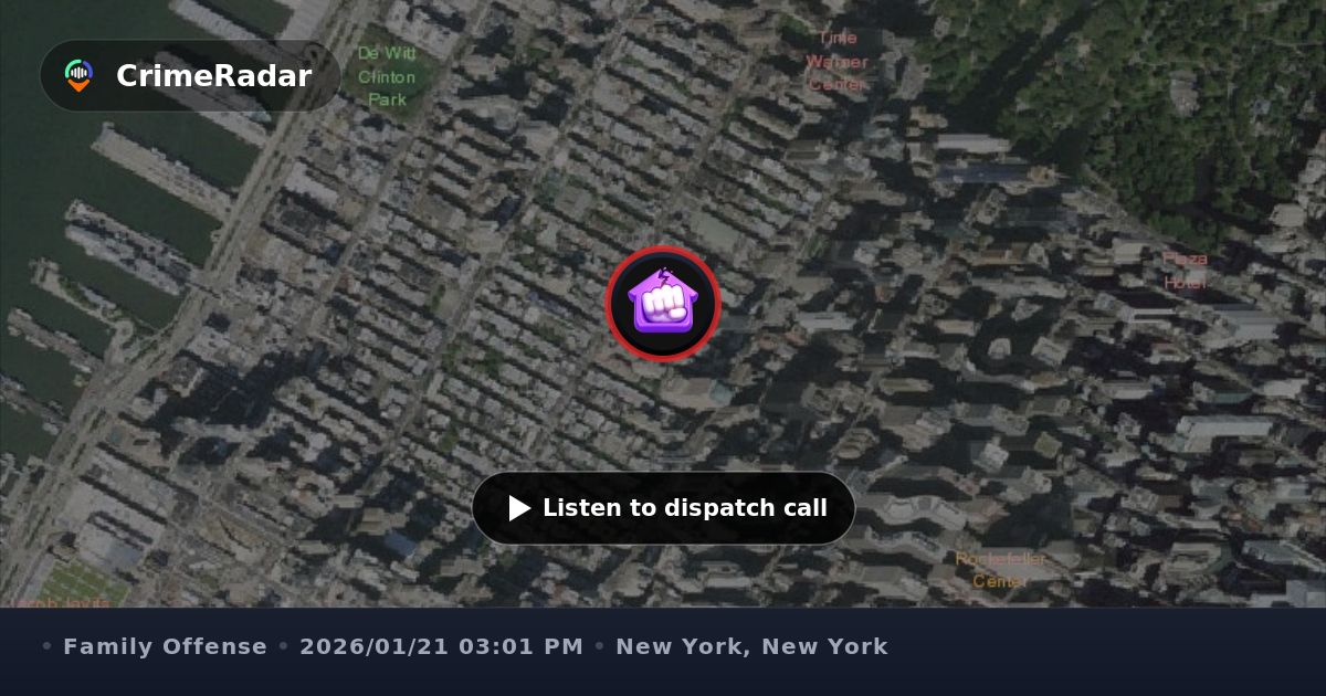 Possible family dispute near 8th Avenue, New York NY | CrimeRadar