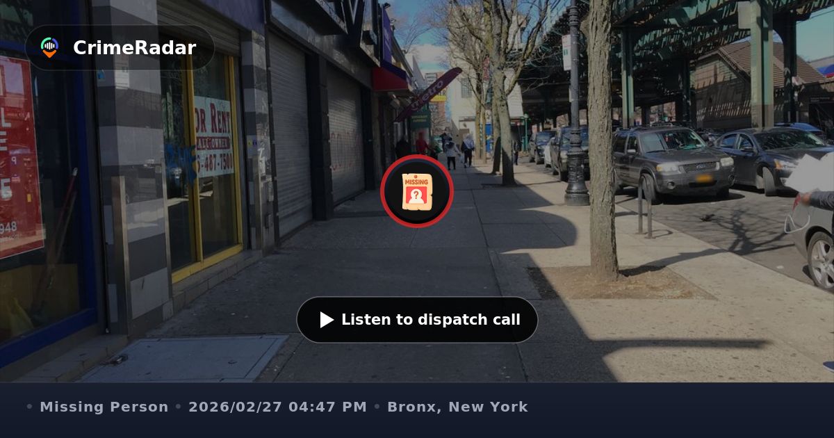 Search for missing elderly man in the Bronx, Bronx NY | CrimeRadar