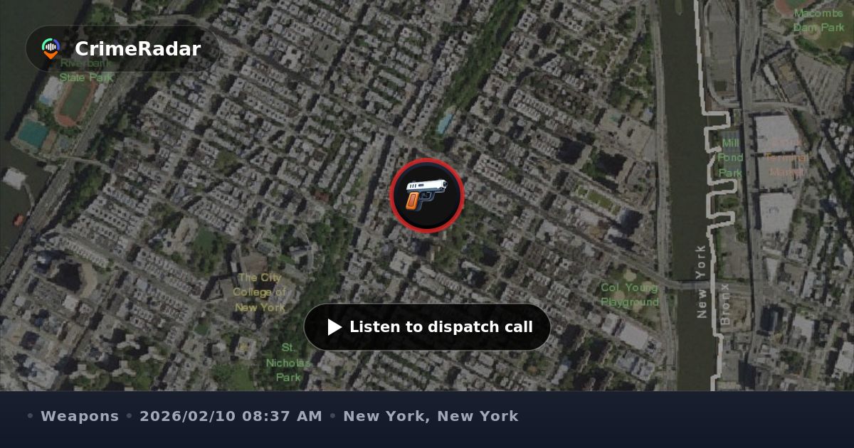 Gunfire detection reported near 8th Avenue, New York NY | CrimeRadar