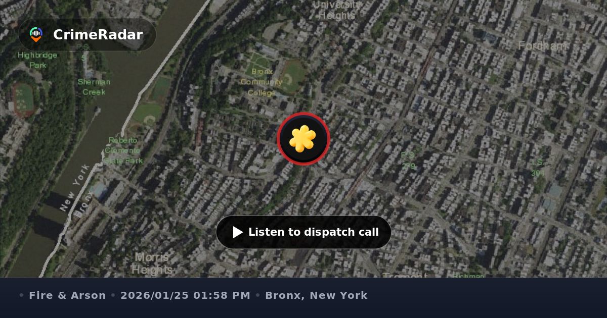 Possible fire condition on Walton Ave, Bronx NY | CrimeRadar