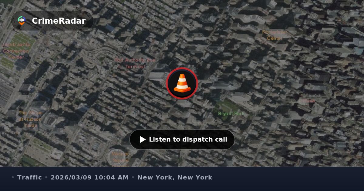 Traffic delays from police incident on 6th Avenue, New York NY | CrimeRadar
