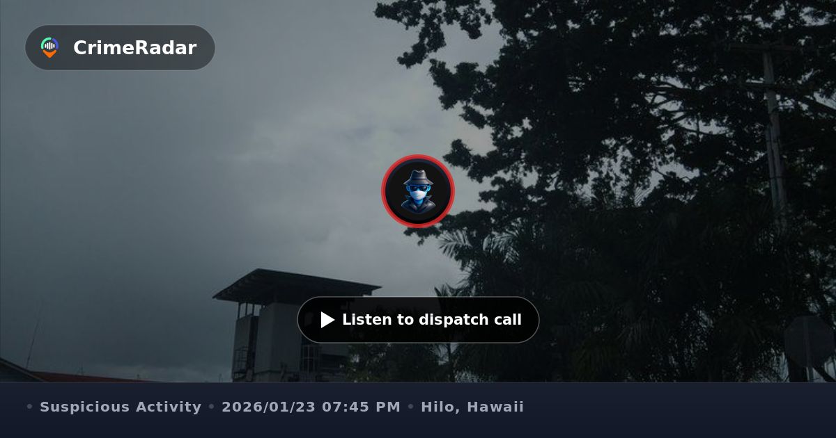 Officers detain person after suspicious activity near Hilo Bay Cafe ...