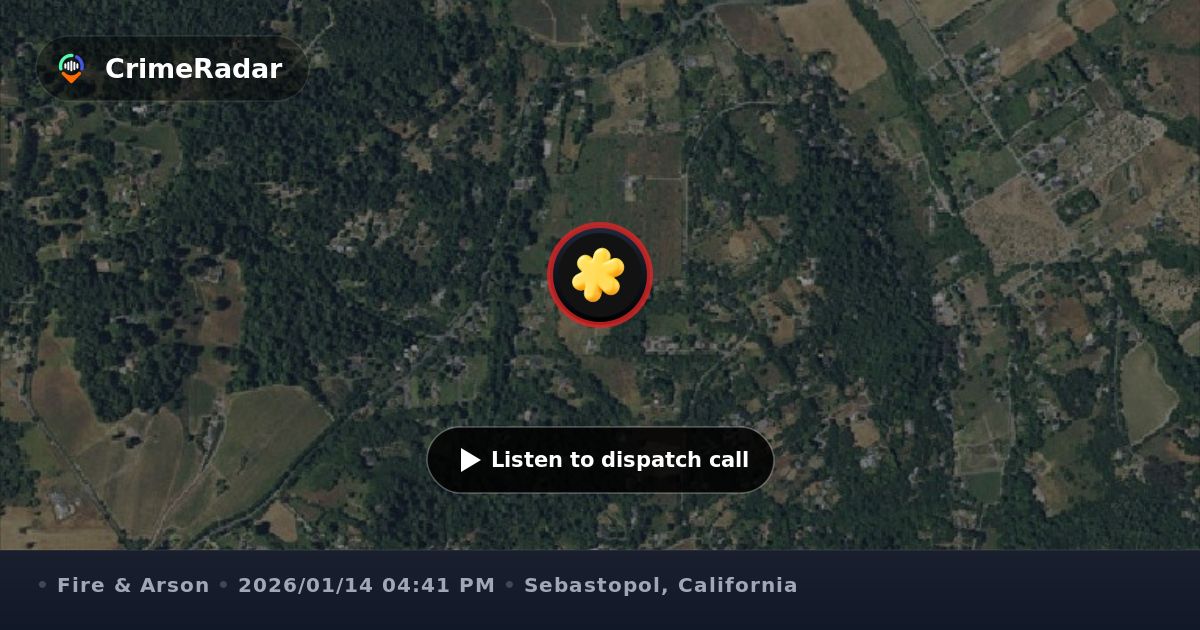 Recycling truck fire near Tilton Rd, Sebastopol CA | CrimeRadar