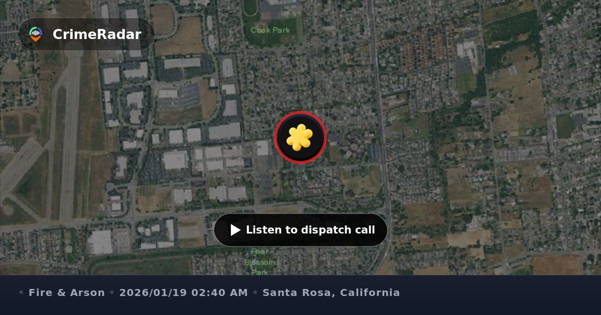 Possible playground fire near Pear Blossom Park, Santa Rosa CA | CrimeRadar