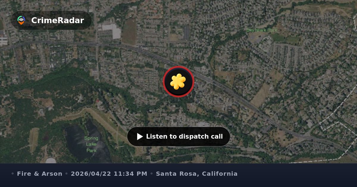 Audible alarm activation at Spring Lake Park, Santa Rosa CA | CrimeRadar