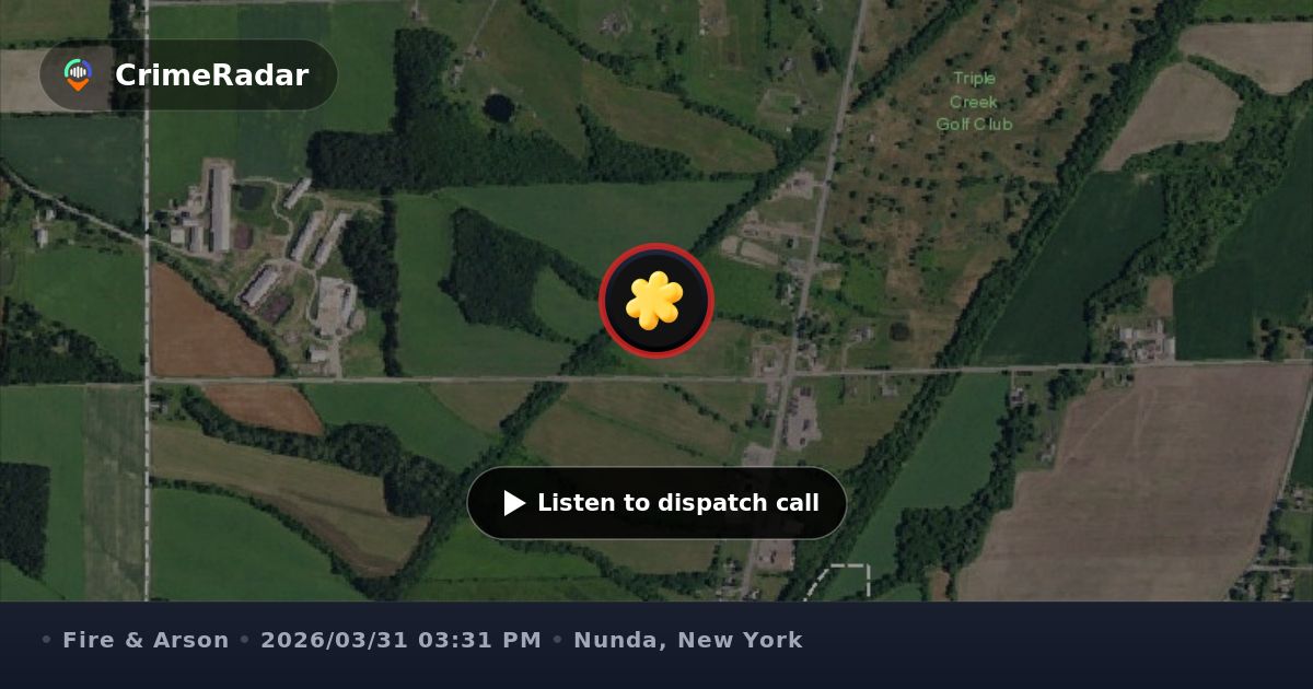 Smoke investigation at burning site on North Church, Nunda NY | CrimeRadar