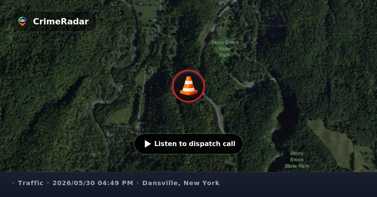 Motorcyclist found face down in roadside ditch, Dansville NY | CrimeRadar