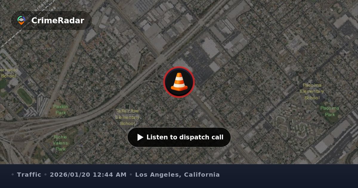 Possible traffic collision near Van Nuys Blvd, Los Angeles CA | CrimeRadar