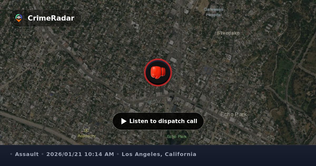 Possible battery suspect near Sunset Blvd, Los Angeles CA | CrimeRadar