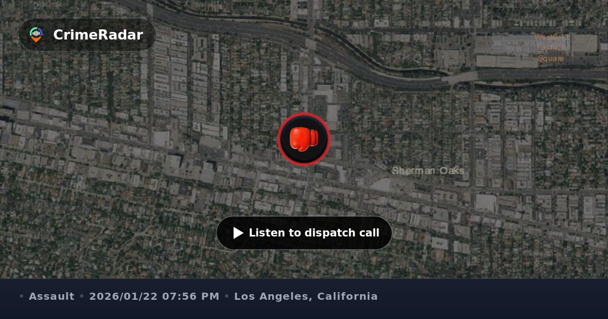 Possible battery suspect near Van Nuys Blvd, Los Angeles CA | CrimeRadar