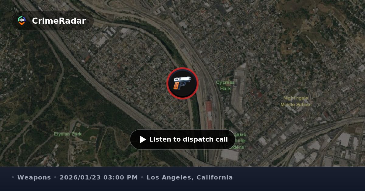 Possible firearm found on San Fernando Rd, Los Angeles CA | CrimeRadar