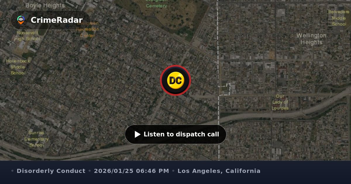 Possible disturbance near Percy St, Los Angeles CA | CrimeRadar