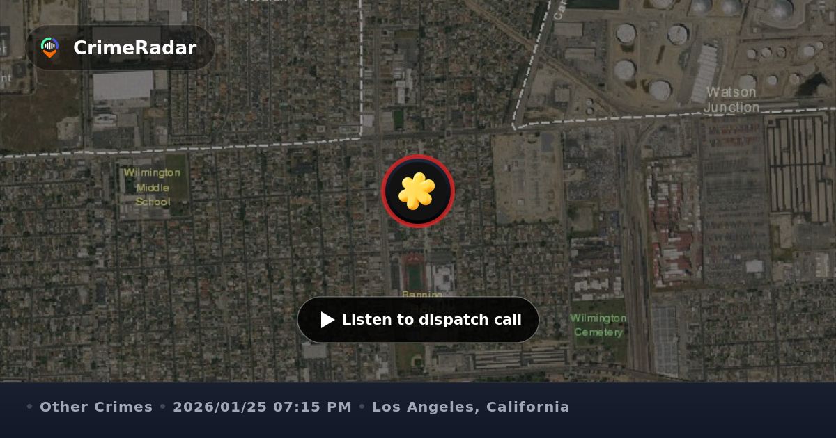 Road closure near Banning Museum resolved, Los Angeles CA | CrimeRadar