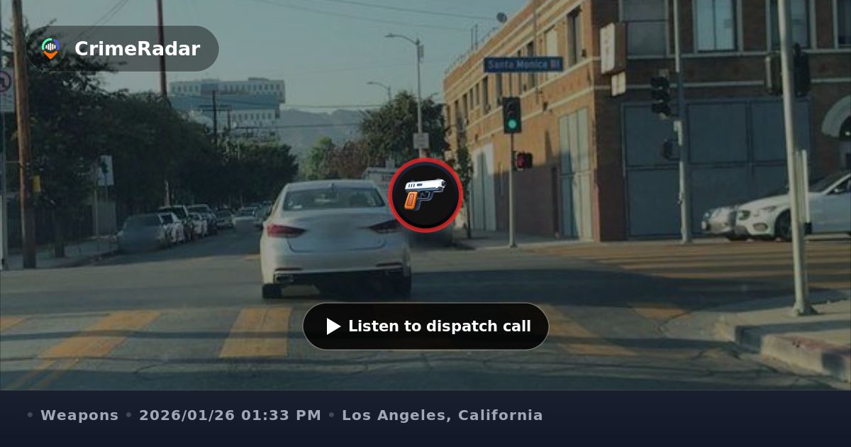Possible armed person near school at Santa Monica Blvd and N Van Ness ...