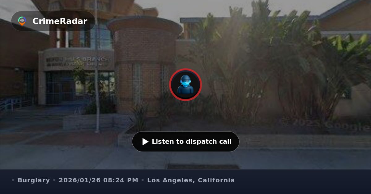 Alarm check at Baldwin Hills Library, Los Angeles CA | CrimeRadar