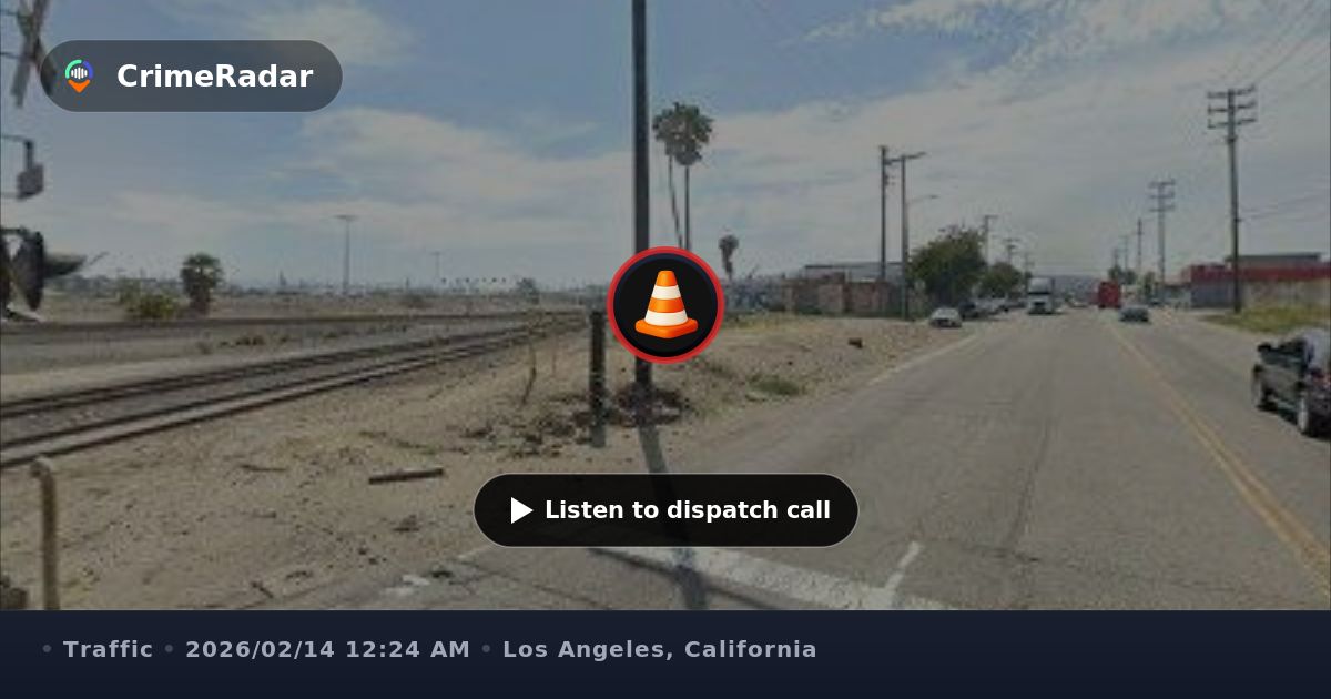 Traffic collision with semi truck into light post, Los Angeles CA ...