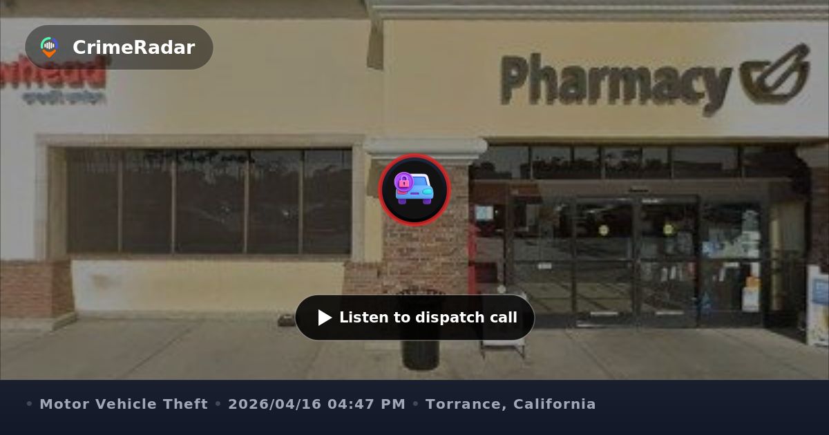 Suspect flees in stolen white GMC utility truck, Torrance CA | CrimeRadar