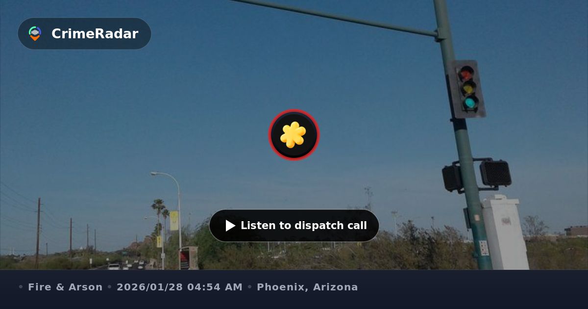 Tree fire near 56th and Van Buren streets, Phoenix AZ | CrimeRadar