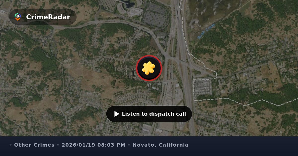 Officer checks warrant attempt near 2nd and Olive, Novato CA | CrimeRadar