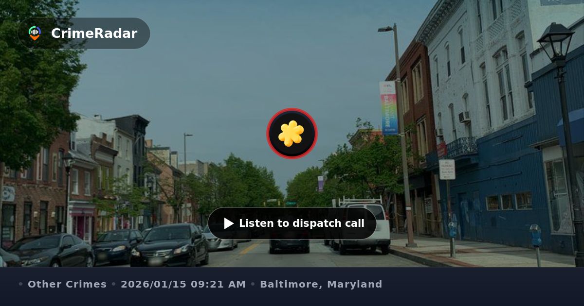 Warrant service conducted near Fleet St, Baltimore MD | CrimeRadar