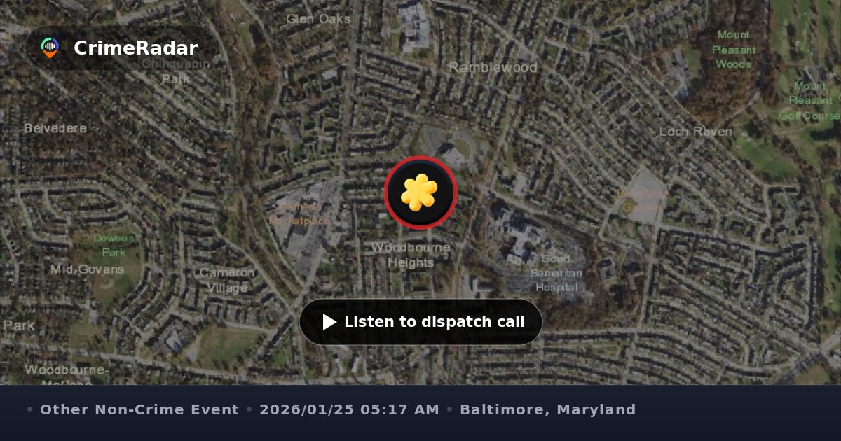 Police assist with lockout near Burnwood Ave, Baltimore MD | CrimeRadar