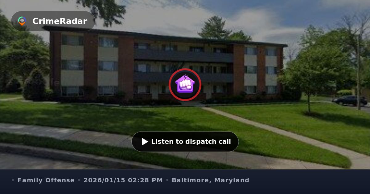 Possible armed domestic disturbance near Dickey Hill Rd, Baltimore MD ...