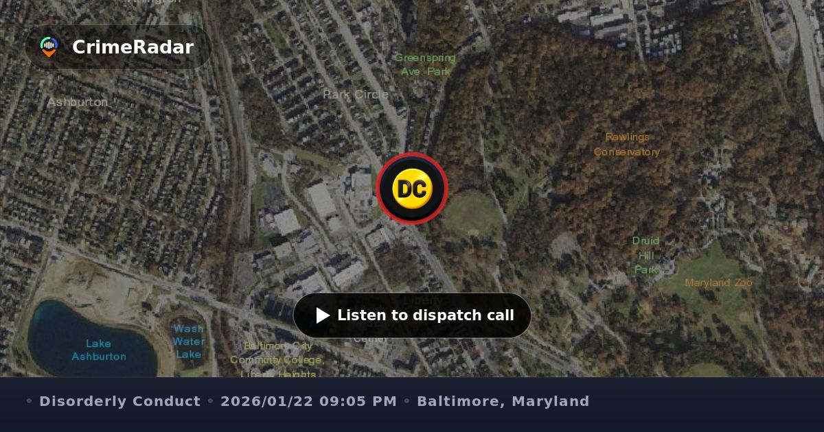 Officers respond to noise complaint near Forest Park Ave, Baltimore MD ...