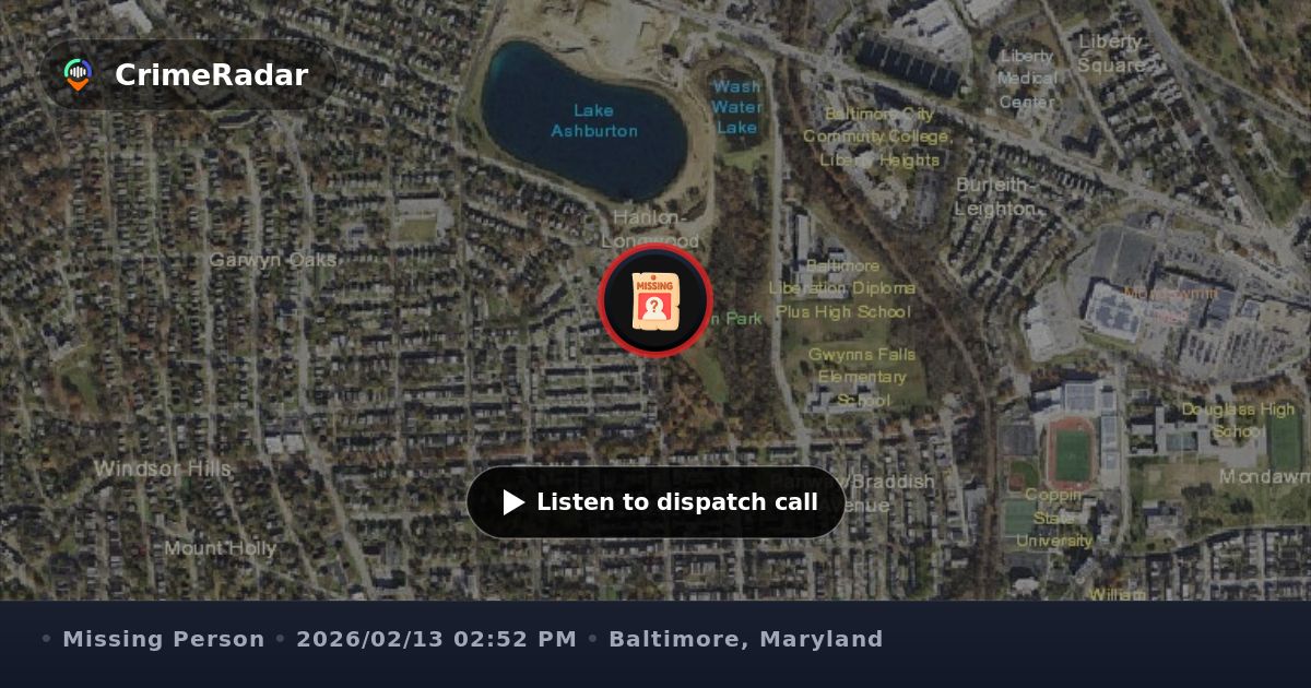 Officers search for missing 47-year-old woman, Baltimore MD | CrimeRadar
