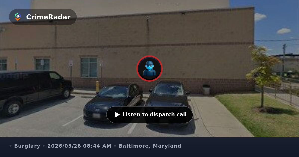 Commercial holdup alarm at motor vehicle office, Baltimore MD | CrimeRadar