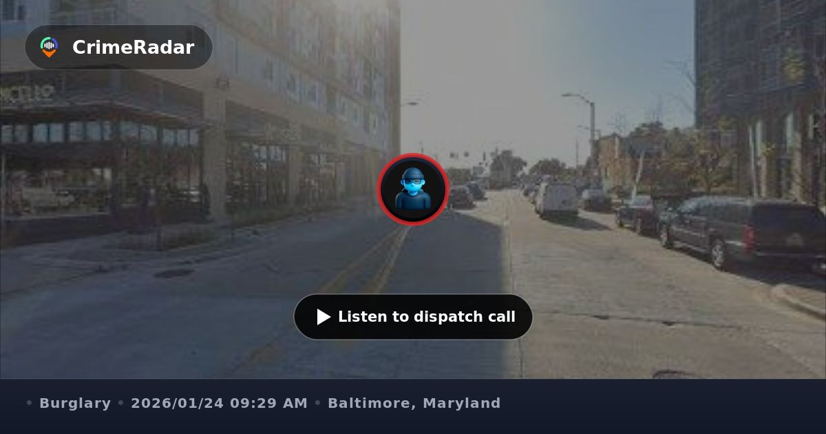 Possible break-in near Lawrence St in Baltimore, Baltimore MD | CrimeRadar