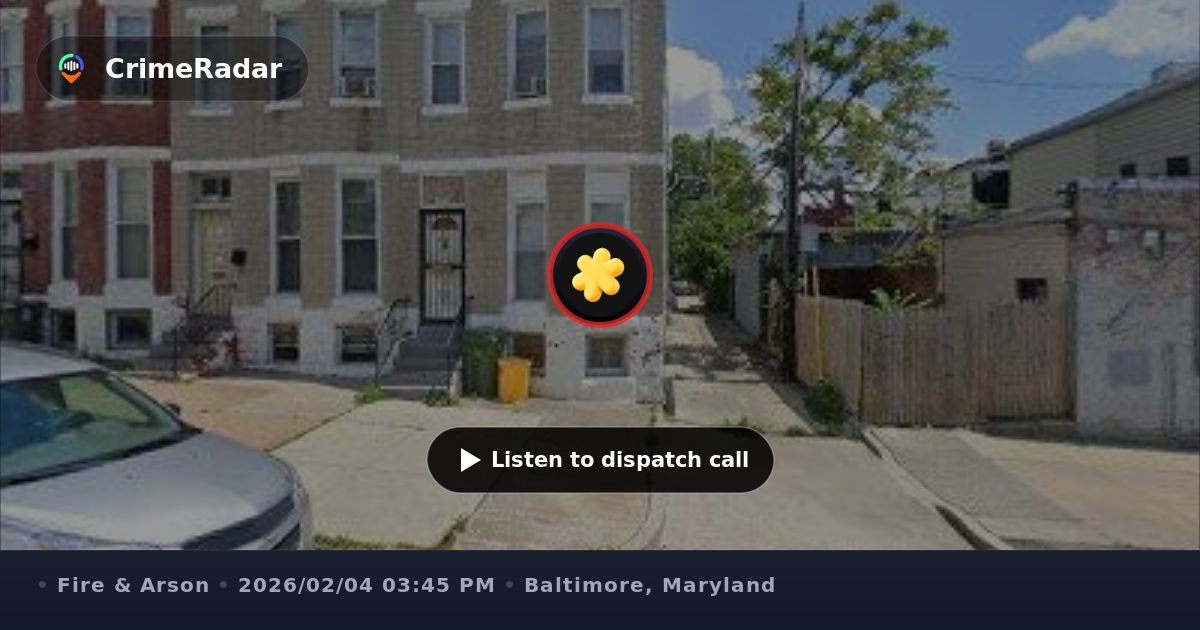 Fire crews respond to house fire near Ruskin Ave, Baltimore MD | CrimeRadar