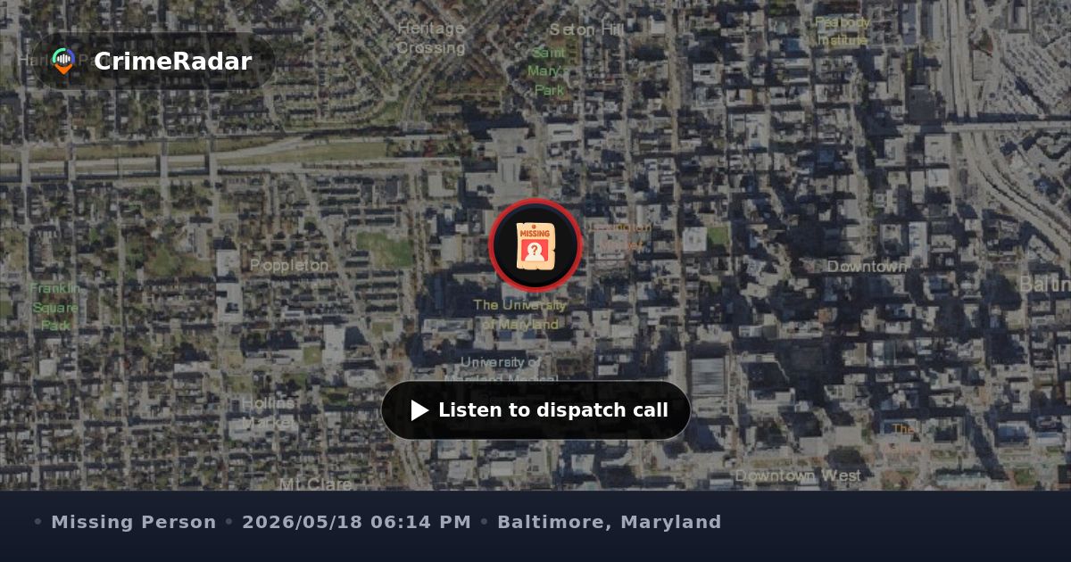 Missing vulnerable adult last seen on West Lombard, Baltimore MD ...